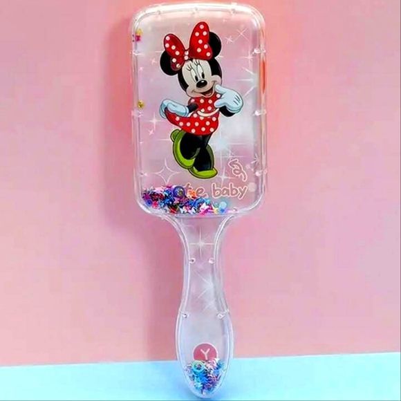 Bath, Skin & Hair | Minnie Mouse Glitter Hair Brush Pink Confetti ...